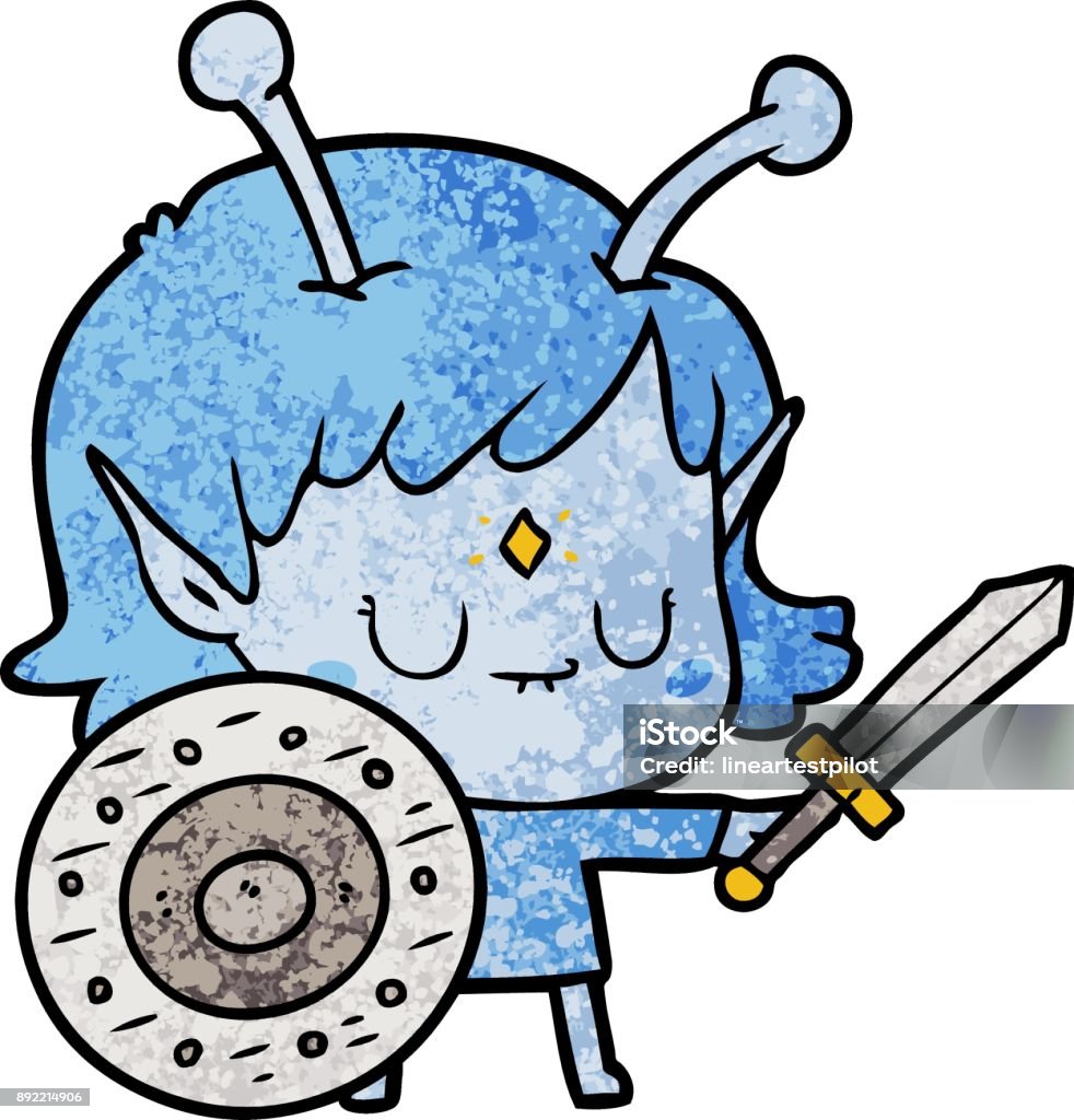 Cartoon Alien Girl Stock Illustration Download Image Now Alien Art Cartoon Istock