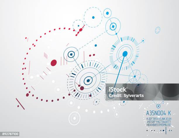 Vector Industriel Et Dingénierie Fond Futur Plan Technique Abstract