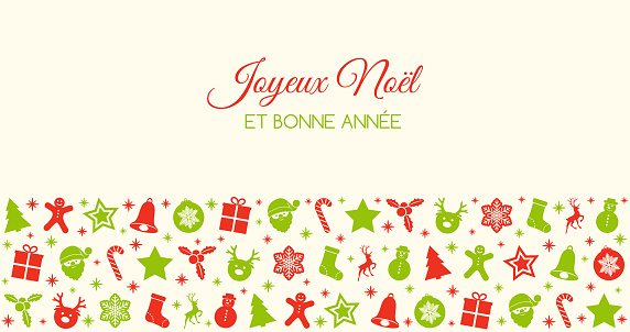 Joyeux 노엘프랑스어에서 메리 크리스마스입니다 장식으로 크리스마스 카드의 개념입니다 벡터입니다 검은색에 대한 스톡 벡터 아트