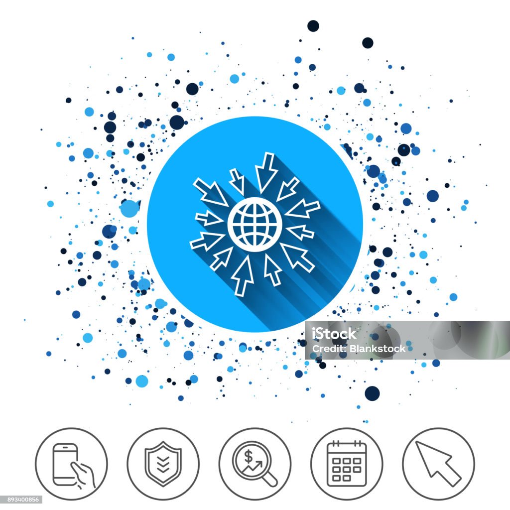 Go To Web Icon Globe With Mouse Cursors Stock Illustration Download