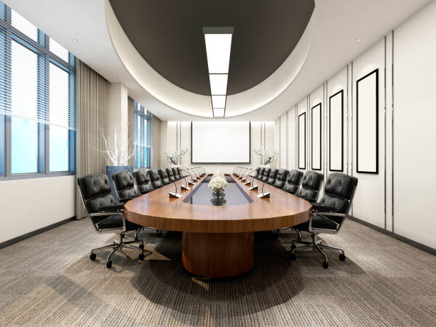 Free Stock Photo of Contemporary meeting room with plush seating ...
