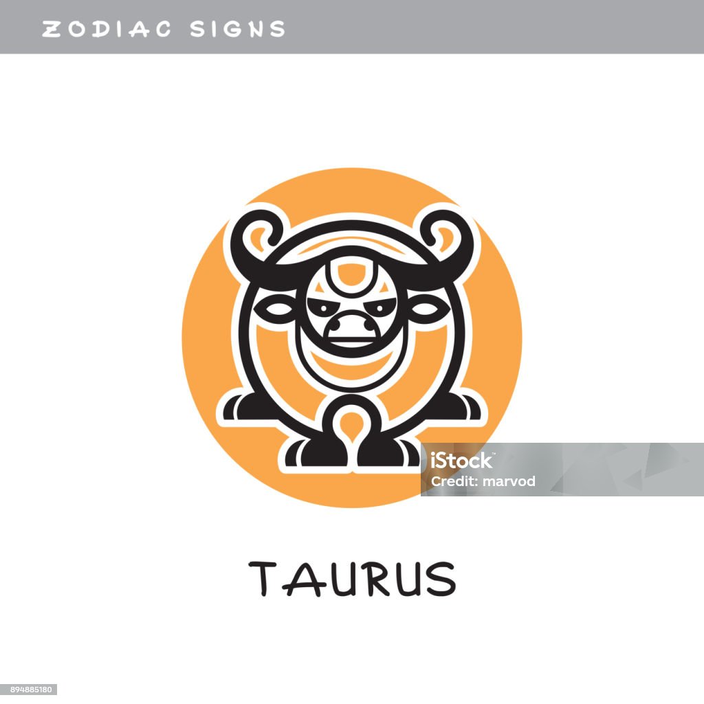 Ilustración De Toro Tauro Icono De Vectores Signo Del Zodiaco Símbolo
