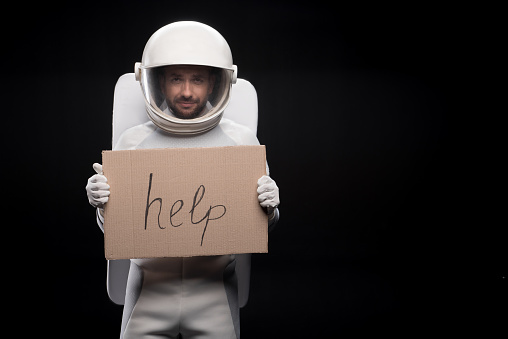 Upset Spaceman Is Waiting For Support Stock Photo - Download Image Now ... Upset Spaceman Is Waiting For Support Stock Photo - Download Image Now ...
