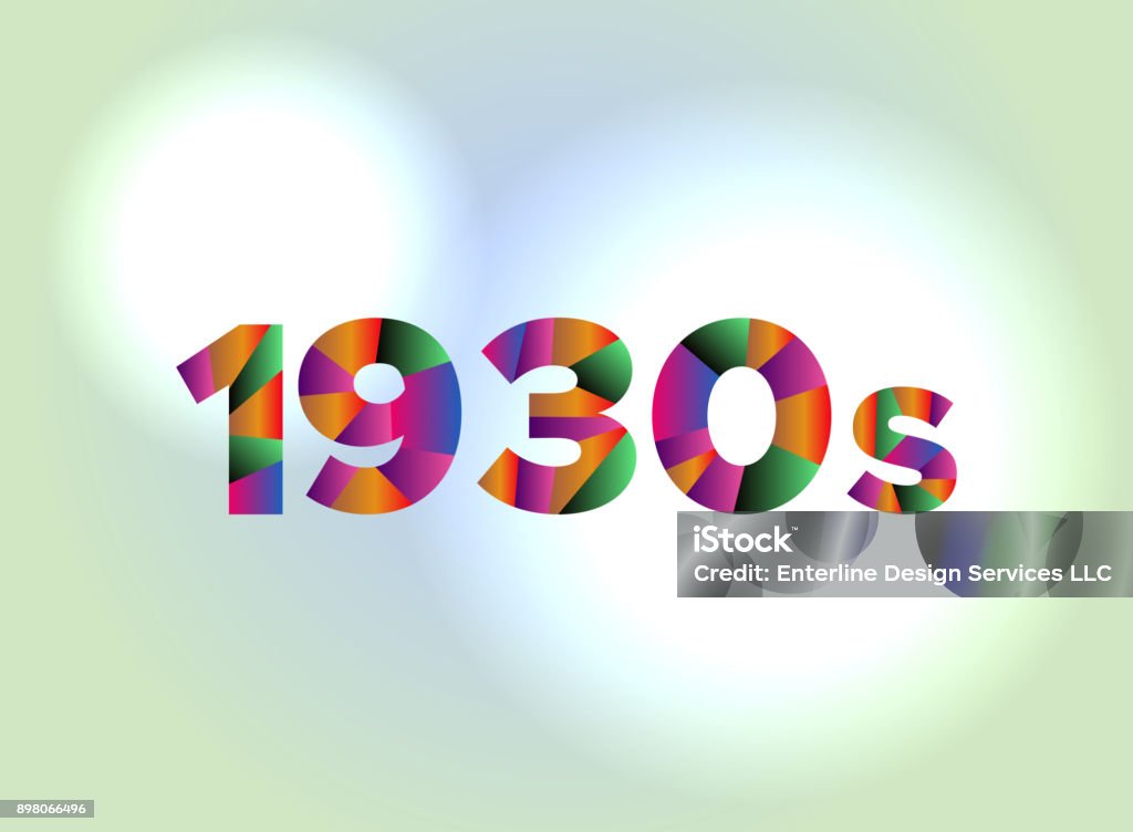 1930 年代の概念のカラフルなワードアートの図 1930年のベクターアート素材や画像を多数ご用意 1930年 1930~1939年