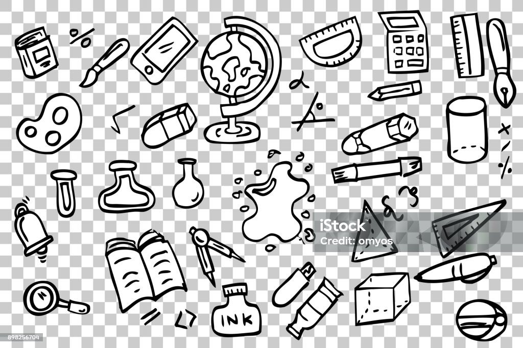 Trucs De Dessiner Esquisse De Lécole Ou De Léducation Main Vecteurs