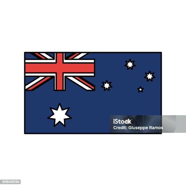 Desain Bendera Australia Ilustrasi Stok Unduh Gambar Sekarang