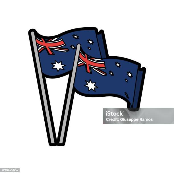 Desain Bendera Australia Ilustrasi Stok Unduh Gambar Sekarang