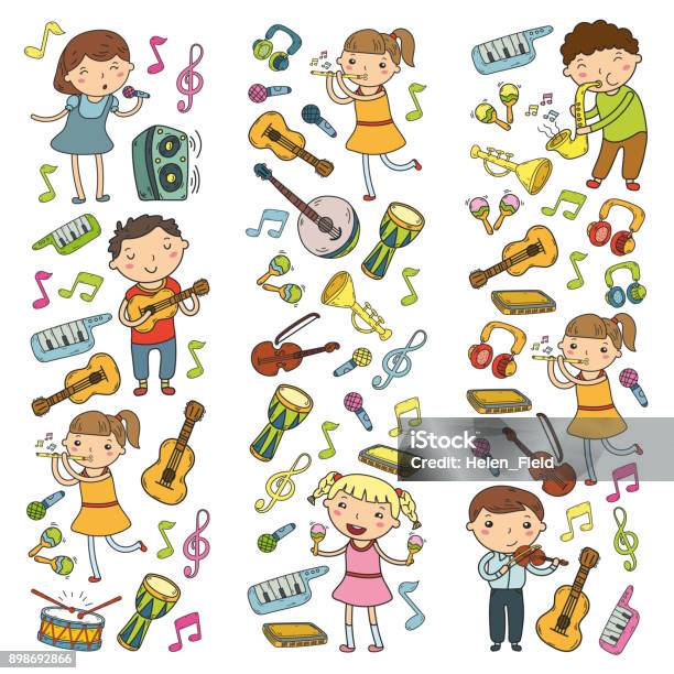 Sekolah Musik Untuk Anakanak Vector Ilustrasi Anakanak Menyanyikan Lagu ... Sekolah Musik Untuk Anakanak Vector Ilustrasi Anakanak Menyanyikan Lagu ...