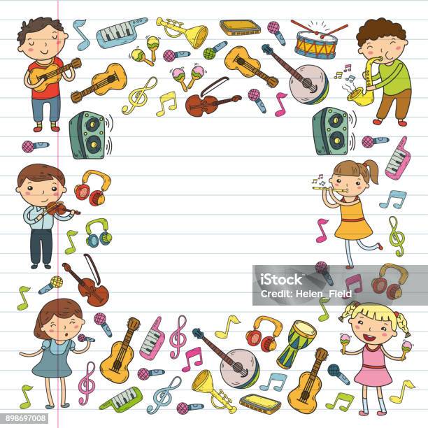Sekolah Musik Untuk Anakanak Vector Ilustrasi Anakanak Menyanyikan Lagu ... Sekolah Musik Untuk Anakanak Vector Ilustrasi Anakanak Menyanyikan Lagu ...