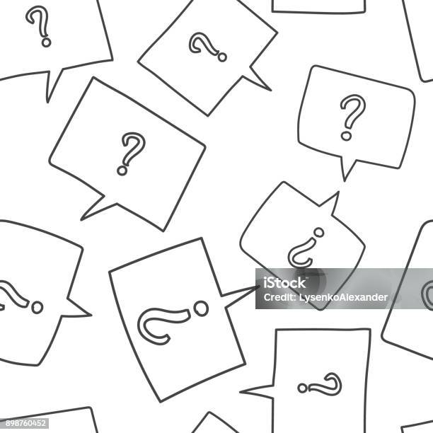 Points Dinterrogation Dans Pensée Bulles Sans Soudure De Fond