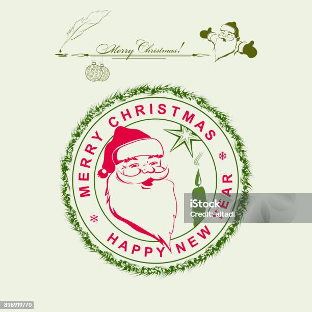 Cetak Natal Dengan Siluet Santa Claus Ilustrasi Stok - Unduh Gambar ... Cetak Natal Dengan Siluet Santa Claus Ilustrasi Stok - Unduh Gambar ...