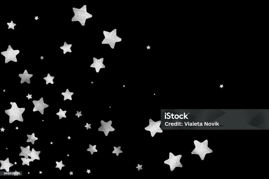 Silver Star Confetti Stock Illustration Download Image Now Abstract