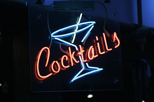 Free Stock Photo of Neon Sign Saying Cocktails in a Martini Glass ...