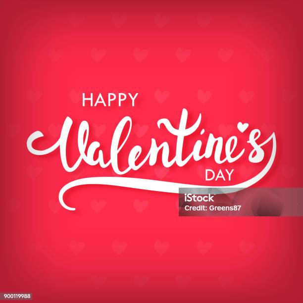 Kartu Ucapan Selamat Hari Valentine Poster Tipografi Dengan Kaligrafi