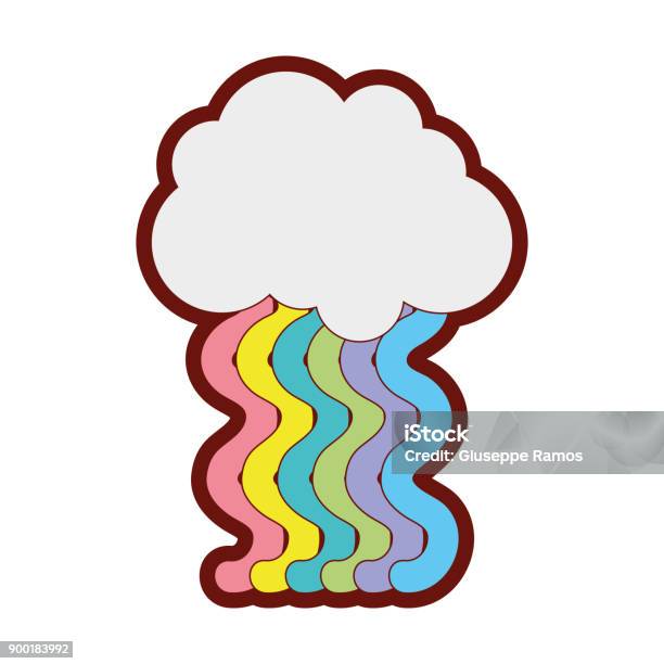 Awan Warna Garis Dengan Pelangi Cerah Dengan Desain Langit Ilustrasi ... Awan Warna Garis Dengan Pelangi Cerah Dengan Desain Langit Ilustrasi ...