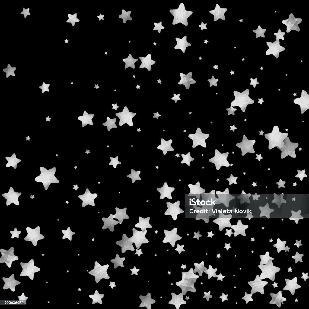 Silver Star Confetti Stock Illustration Download Image Now Abstract