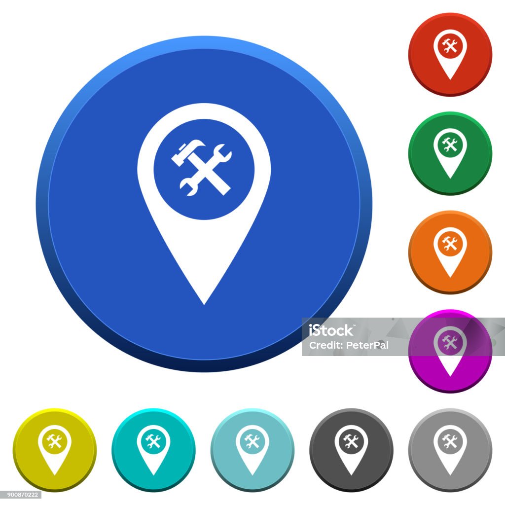 Workshop Service Gps Map Location Beveled Buttons Stock Illustration ... Workshop Service Gps Map Location Beveled Buttons Stock Illustration ...