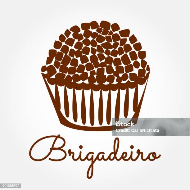 Brigadeiro 아이콘 벡터입니다 브라질 달콤한 사탕 준 디자인 일러스트입니다 브리가데이로에 대한 스톡 벡터 아트 및 기타