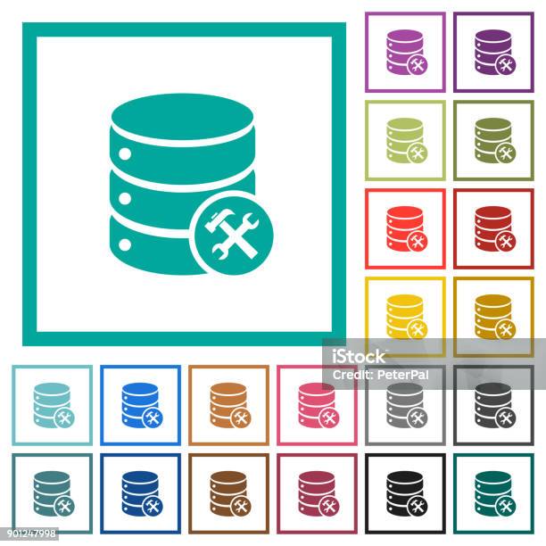 Ikon Warna Datar Pemeliharaan Database Dengan Bingkai Kuadran Ilustrasi ... Ikon Warna Datar Pemeliharaan Database Dengan Bingkai Kuadran Ilustrasi ...