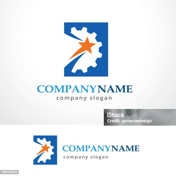 Star Tech Symbol Template Design Vector Lambang Konsep Desain Simbol