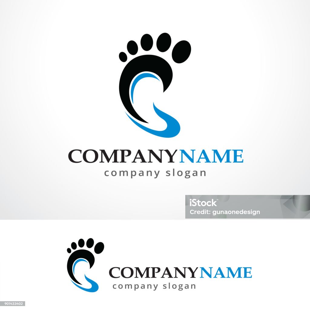 Foot Massage Symbol Template Design Vector Lambang Konsep Desain Simbol Kreatif Ikon Ilustrasi