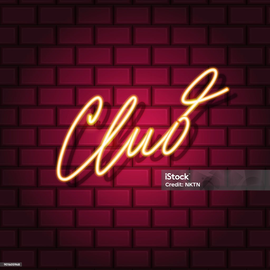 Club Neon Sign Neon Sign Bright Signboard Light Banner Vector Icon Stock Illustration Download
