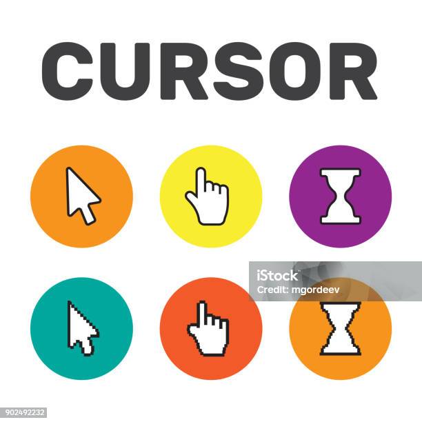Pixel Cursors Icons Mouse Hand Arrow Mouse Computer Cursor Hand Arrow