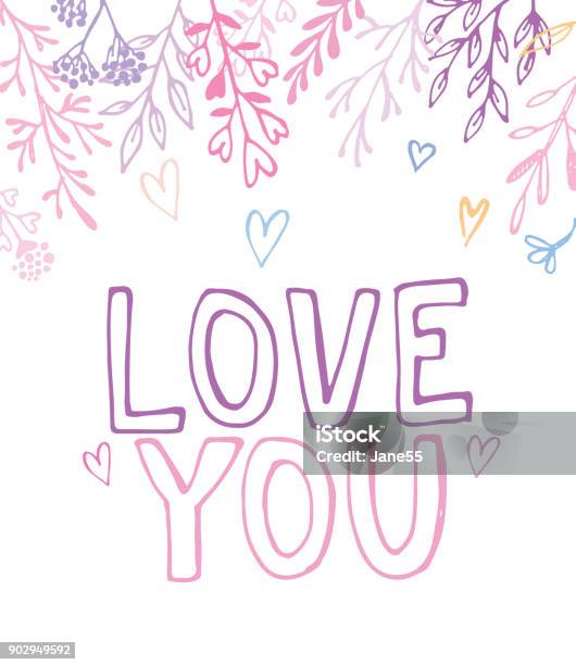 Happy Valentines Day Hand Drawn Doodle Lettering Stock Illustration