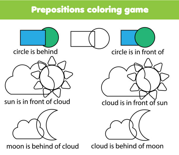 English prepositions Clipart Vector PNG , SVG, EPS, PSD, AI