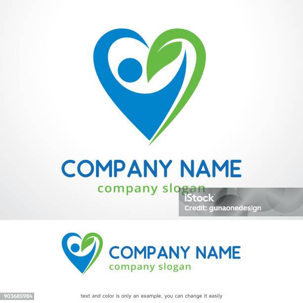 Eco Amour Symbole Template Design Vecteur Emblème Design Concept