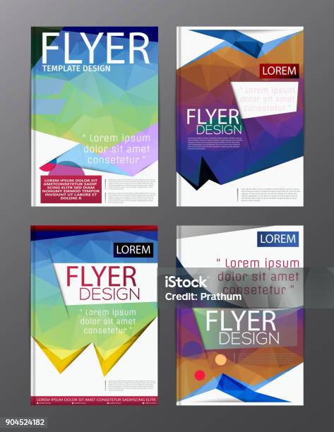 Templat Desain Tata Letak Laporan Tahunan Flyer Leaflet Latar Belakang