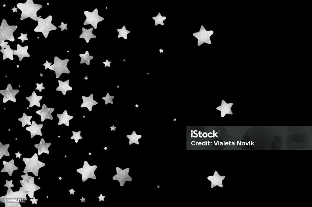 Silver Star Confetti Stock Illustration Download Image Now Abstract