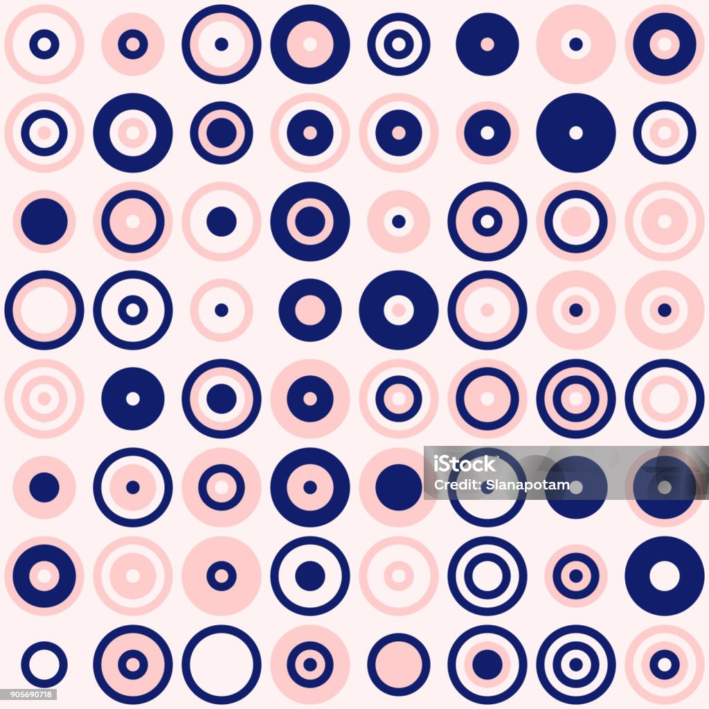 Geometri Abstrak Dalam Warna Biru Navy Dan Blush Pink Ilustrasi Stok