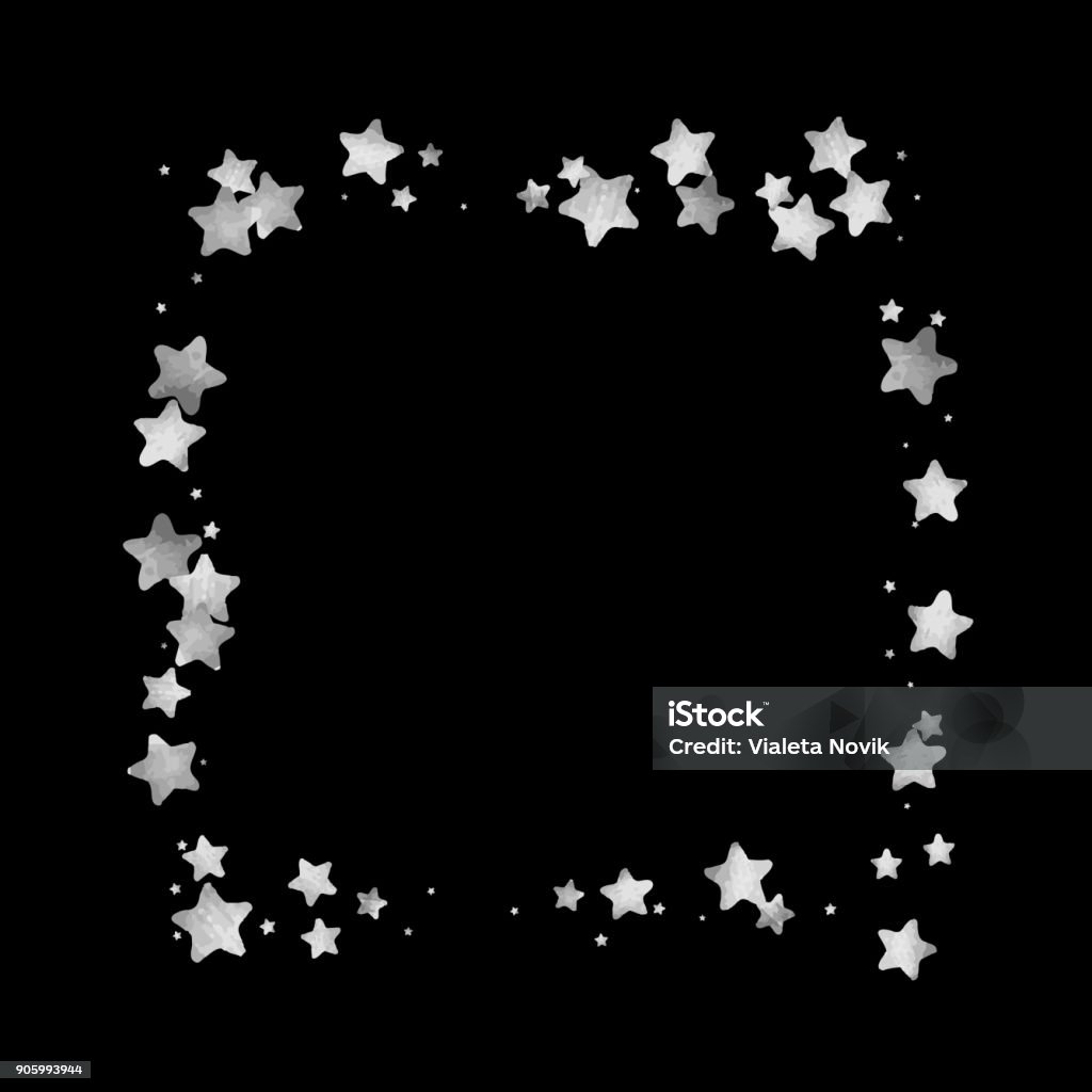 Silver Star Confetti Stock Illustration Download Image Now Abstract
