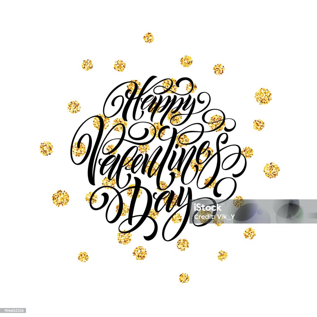 Desain Template Tata Letak Berkilau Meriah Glitter Lettering Happy