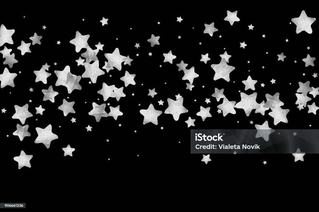 Silver Star Confetti Stock Illustration Download Image Now Abstract