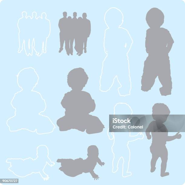 부품군 실루엣 1 벡터 가족에 대한 스톡 벡터 아트 및 기타 이미지 가족 걷기 기어가기 Istock