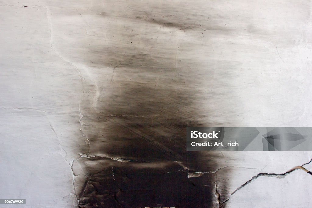 Dinding Oven Putih Dalam Jelaga Hitam Tanda Hangus Foto Stok Unduh
