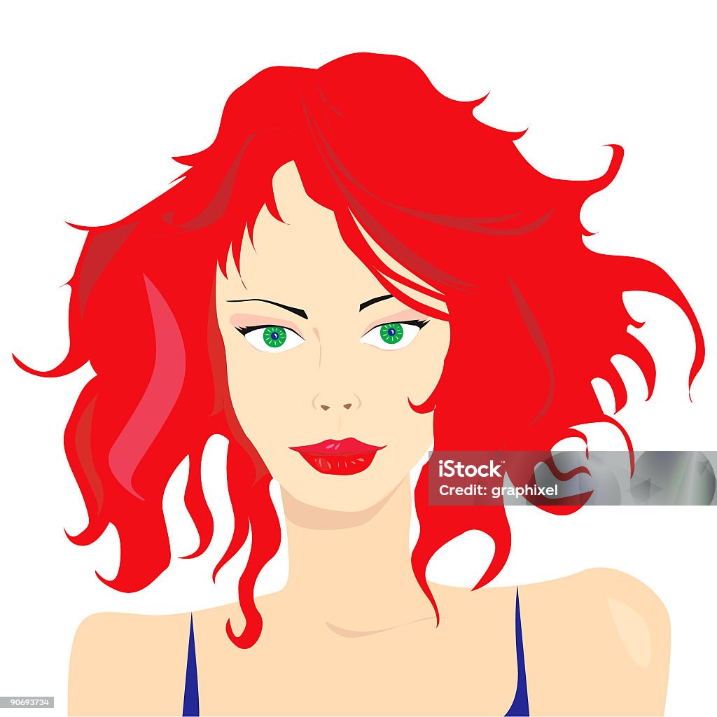 Portrait Of A Beautiful Woman Stock Illustration Download Image Now