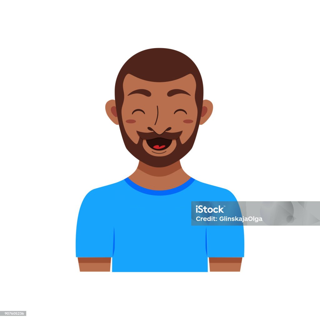 American African Men Facial Expression Stock Illustration Download