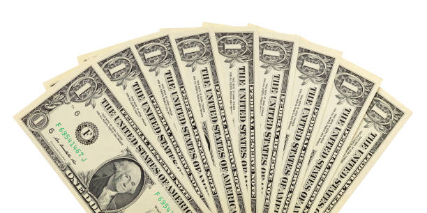 Free Stock Photo of Fan of dollar bills on white surface | Download ...