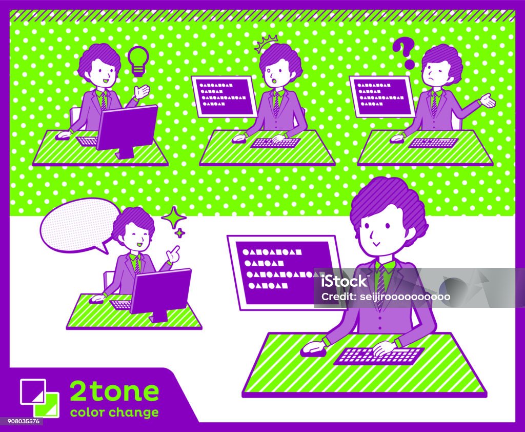 2tone 유형 벌 파 마 머리 Menset 04 개체 그룹에 대한 스톡 벡터 아트 및 기타 이미지 개체 그룹 기업