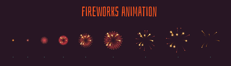 Vetores De Fogos De Artifício Explodem Efeito Explosão Sprites E Mais