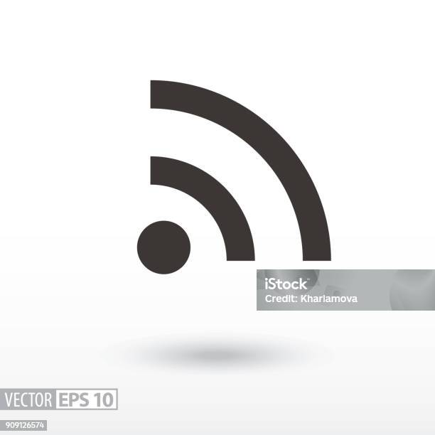 Wifi 플랫 아이콘입니다 인터넷 연결에 서명 0명에 대한 스톡 벡터 아트 및 기타 이미지 0명 단추 봉제 제품 디자인