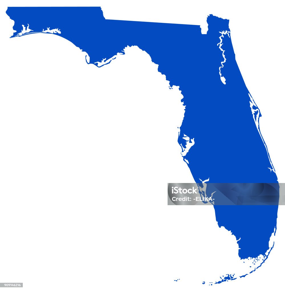 Stock Ilustrace Mapa Floridy Stáhnout Obrázek Nyní Florida Jihy