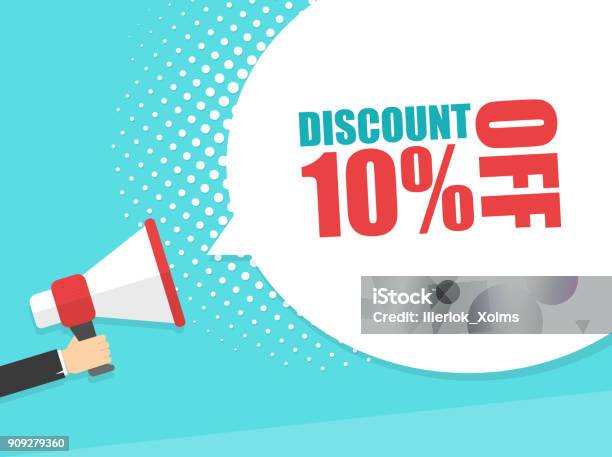 Tangan Lakilaki Memegang Megaphone Dengan Diskon 10 Off Gelembung ... Tangan Lakilaki Memegang Megaphone Dengan Diskon 10 Off Gelembung ...