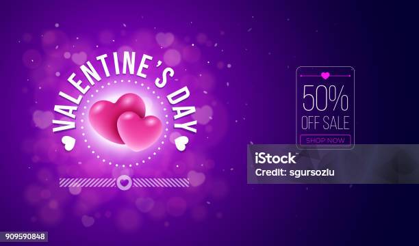 Desain Kartu Hari Valentine Ilustrasi Stok Unduh Gambar Sekarang