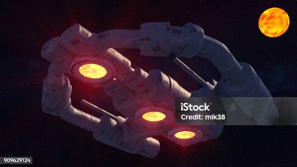 3d 렌더링입니다 미래 외계인 우주선 과학에 대한 스톡 사진 및 기타 이미지 과학 금속 날기 Istock