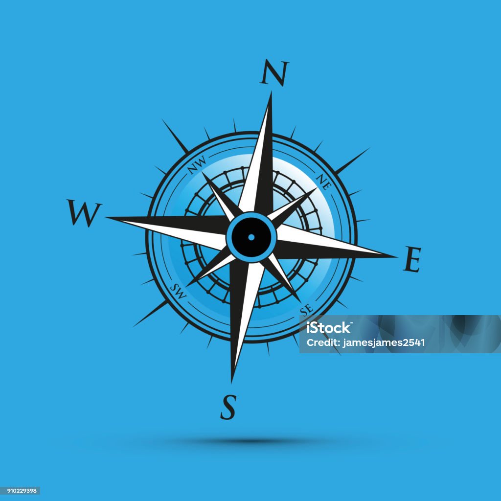 Green Compass Image Stock Illustration Download Image Now Adventure Black Color