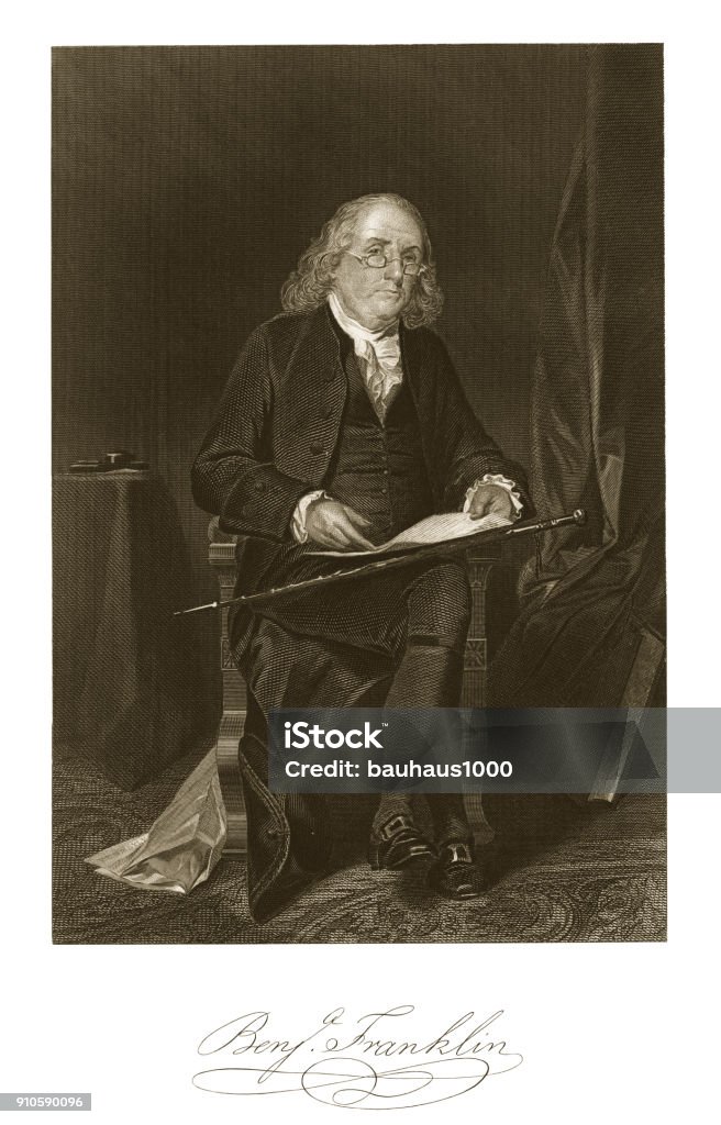 Benjamin Franklin 음각 벤저민 프랭클린에 대한 스톡 벡터 아트 및 기타 이미지 벤저민 프랭클린 인물 사진